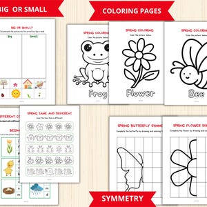 Spring Preschool Packet,spring Preschool Worksheets,spring Learning ...