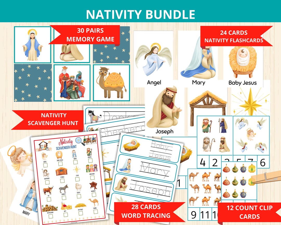 Nativity Bundle,nativity Activity,nativity Preschool Packet,nativity ...