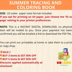 Summer Tracing Practice,summer Tracing Strips,summer Lines Tracing ...