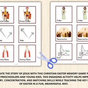 Easter Story Memory Game,easter Memory Game,christian Easter Flashcards ...