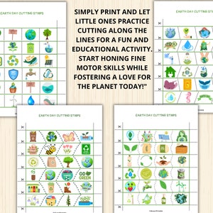 Earth Day Scissor Skills Practice: Spring Cutting Strips (PDF) - Etsy