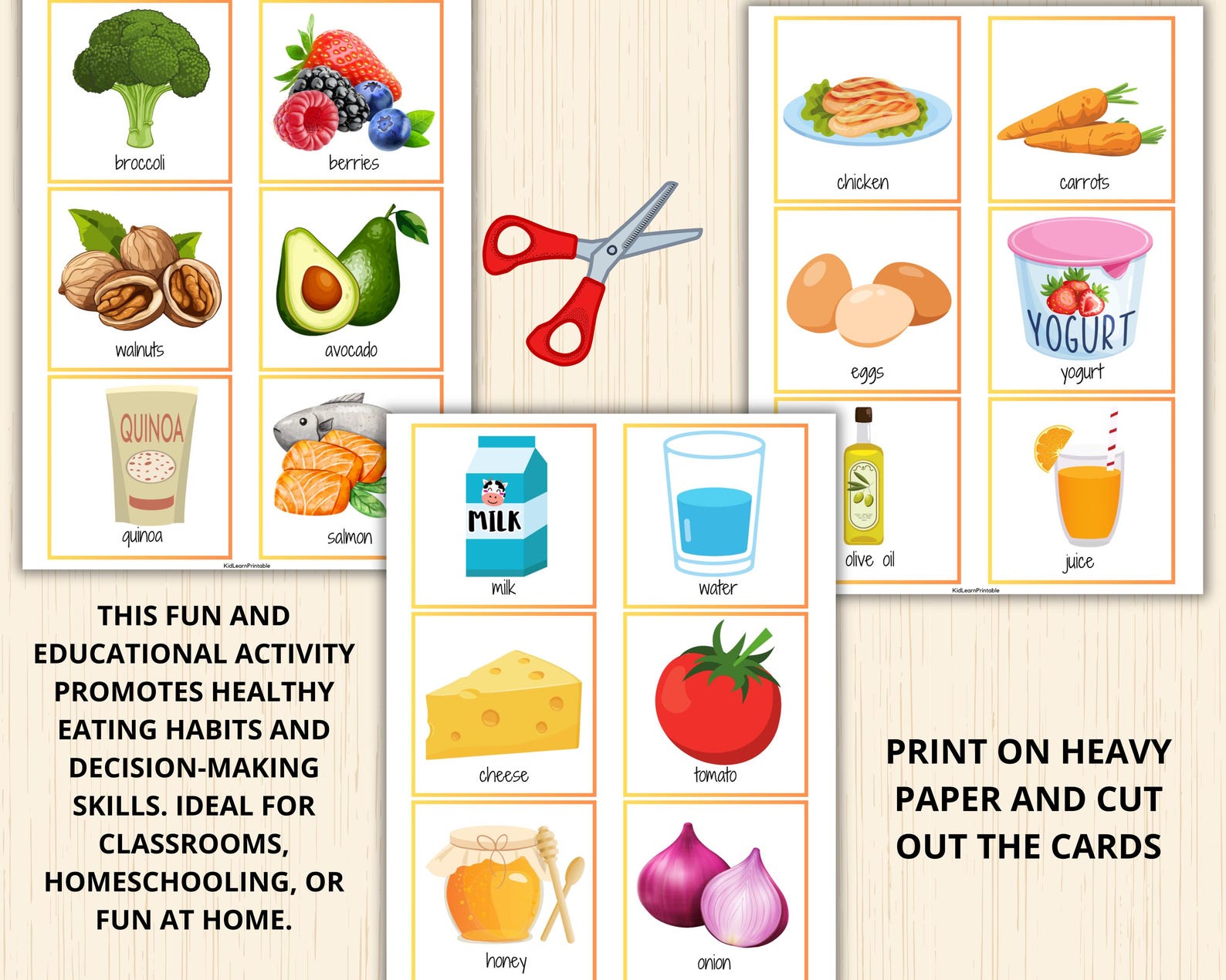 Healthy or Unhealthy Food Sorting Game,nutrition Food Kindergarten ...