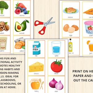 Healthy or Unhealthy Food Sorting Game,nutrition Food Kindergarten ...