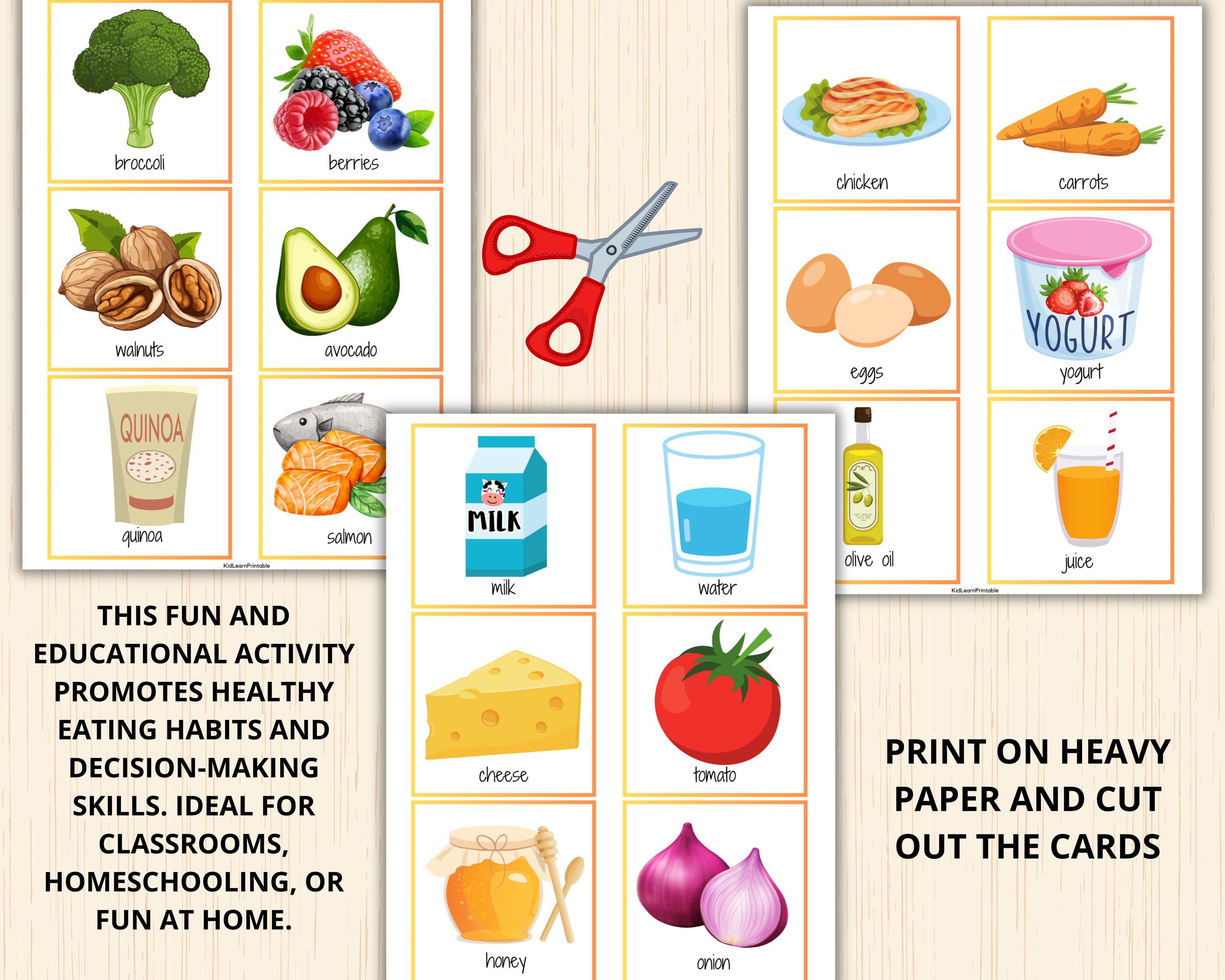 Healthy or Unhealthy Food Sorting Game,nutrition Food Kindergarten ...