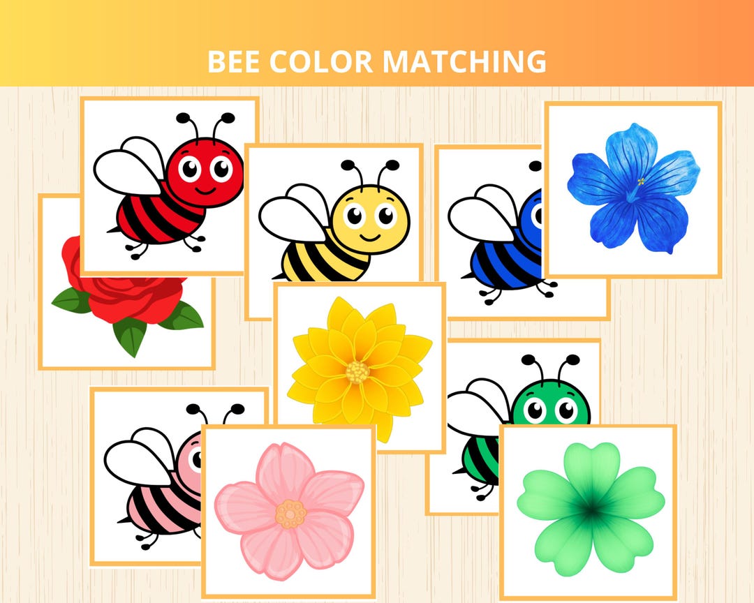 Bee Color Matching,spring Busy Book,color Sorting Game,colors Quiet ...