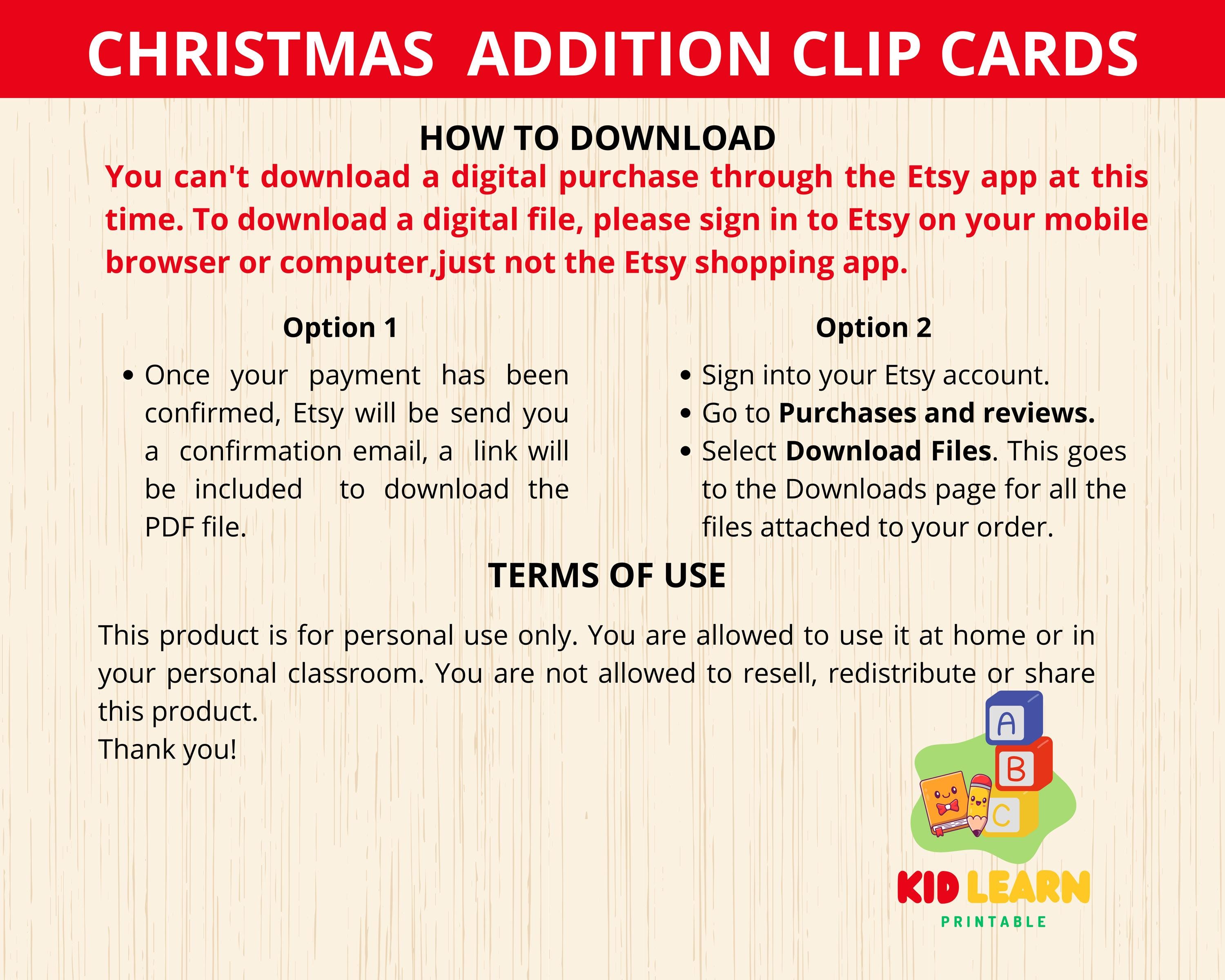 Christmas Addition Clip Cards,christmas Addition Worksheet,addition ...