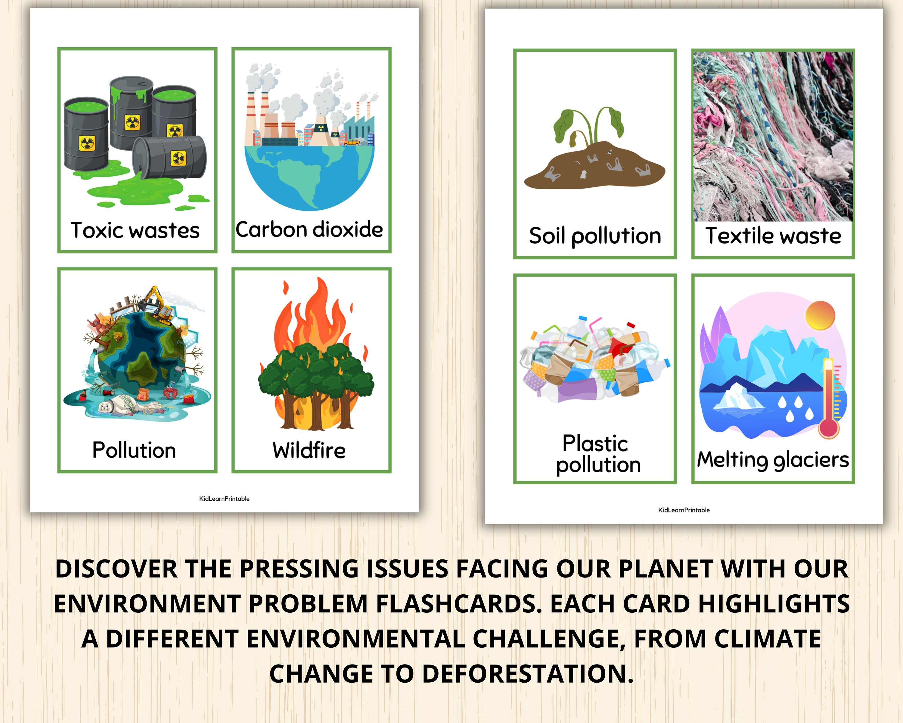 Environment Day Flashcards,earth Day Activity for Kids,earth Day ...