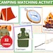 Camping Matching Activity,camping Puzzles,symmetry Puzzles,toddler ...