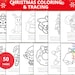 Christmas Coloring Pages,christmas Tracing,preschool Xmas Worksheet ...