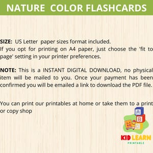 Colors in Nature Flashcards,nature Color Flashcards,montessori Colors ...