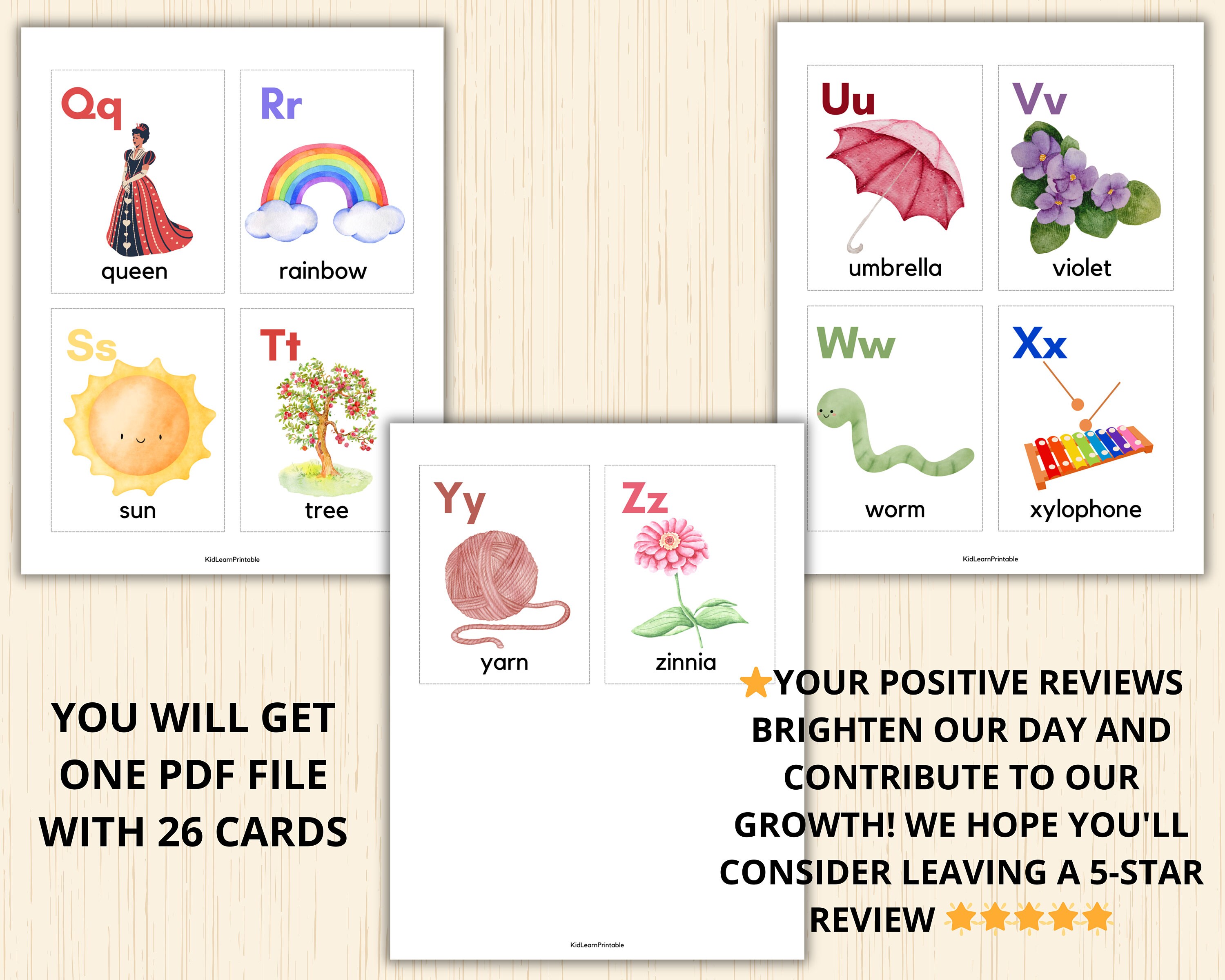 Spring Alphabet Card,alphabet Flashcards, Spring Alphabet Flash Cards ...