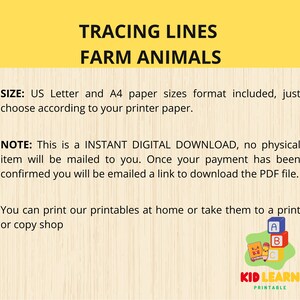 Tracing Worksheets, Preschool Worksheets,tracing Practice, Farm Animals ...