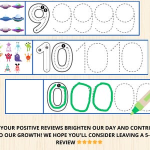 Space Numbers Tracing,outer Space Tracing,handwriting Practice,writing ...