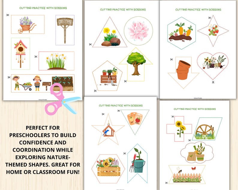 Garden Cutting Practice,spring Scissor Strips,garden Cutting Strips ...