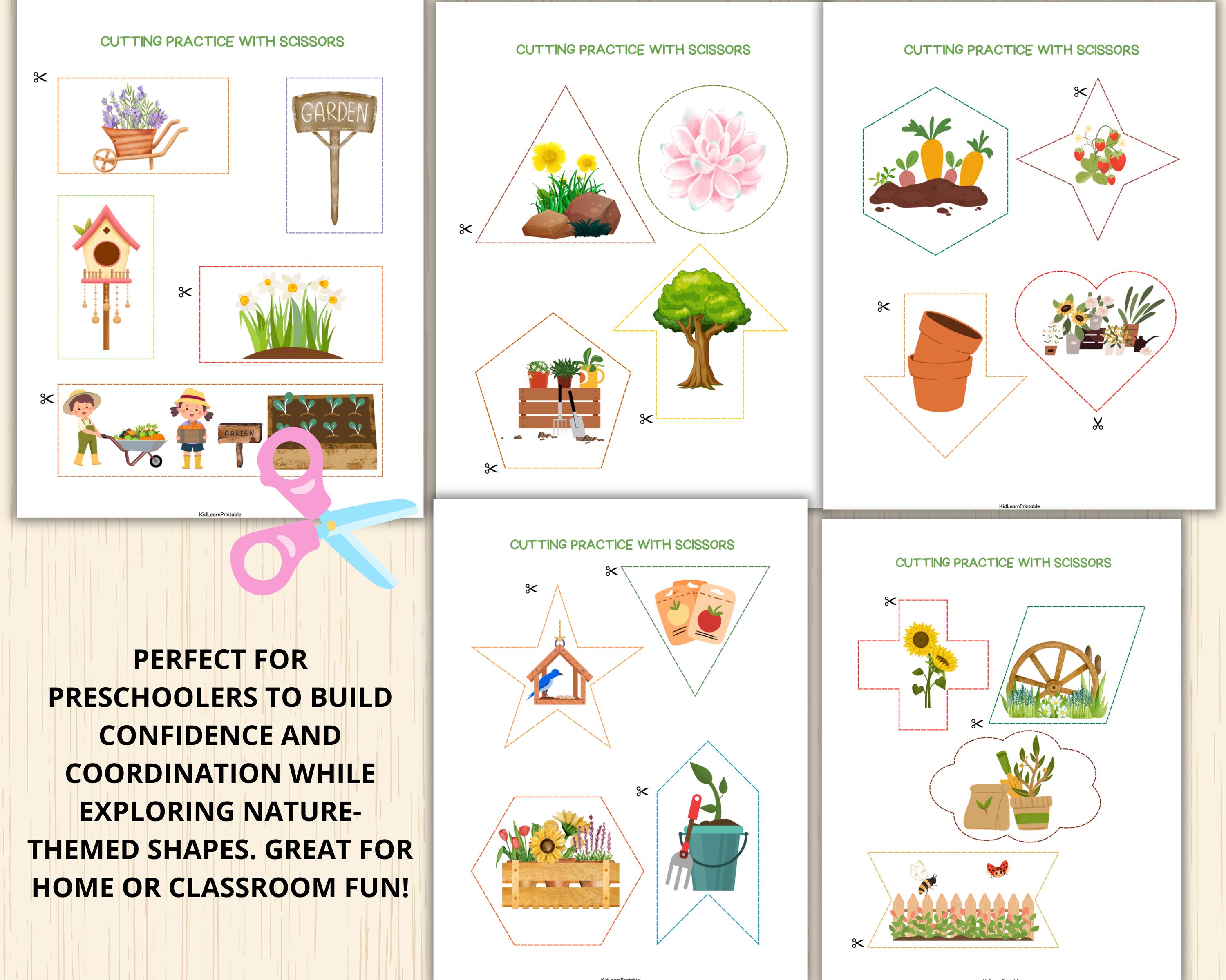 Garden Cutting Practice,spring Scissor Strips,garden Cutting Strips ...