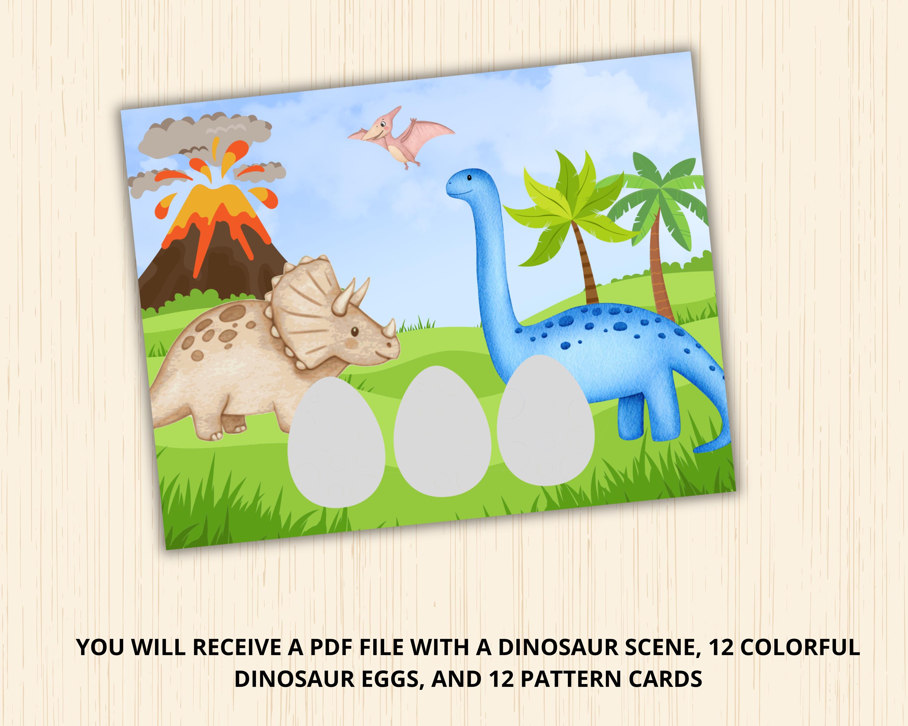Dinosaur Activity Game,dinosaur Pattern Game,sequencing Activity,color ...