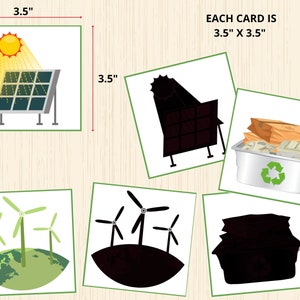 Earth Day Shadow Matching Cards, Earth Day Flashcards,environmental ...