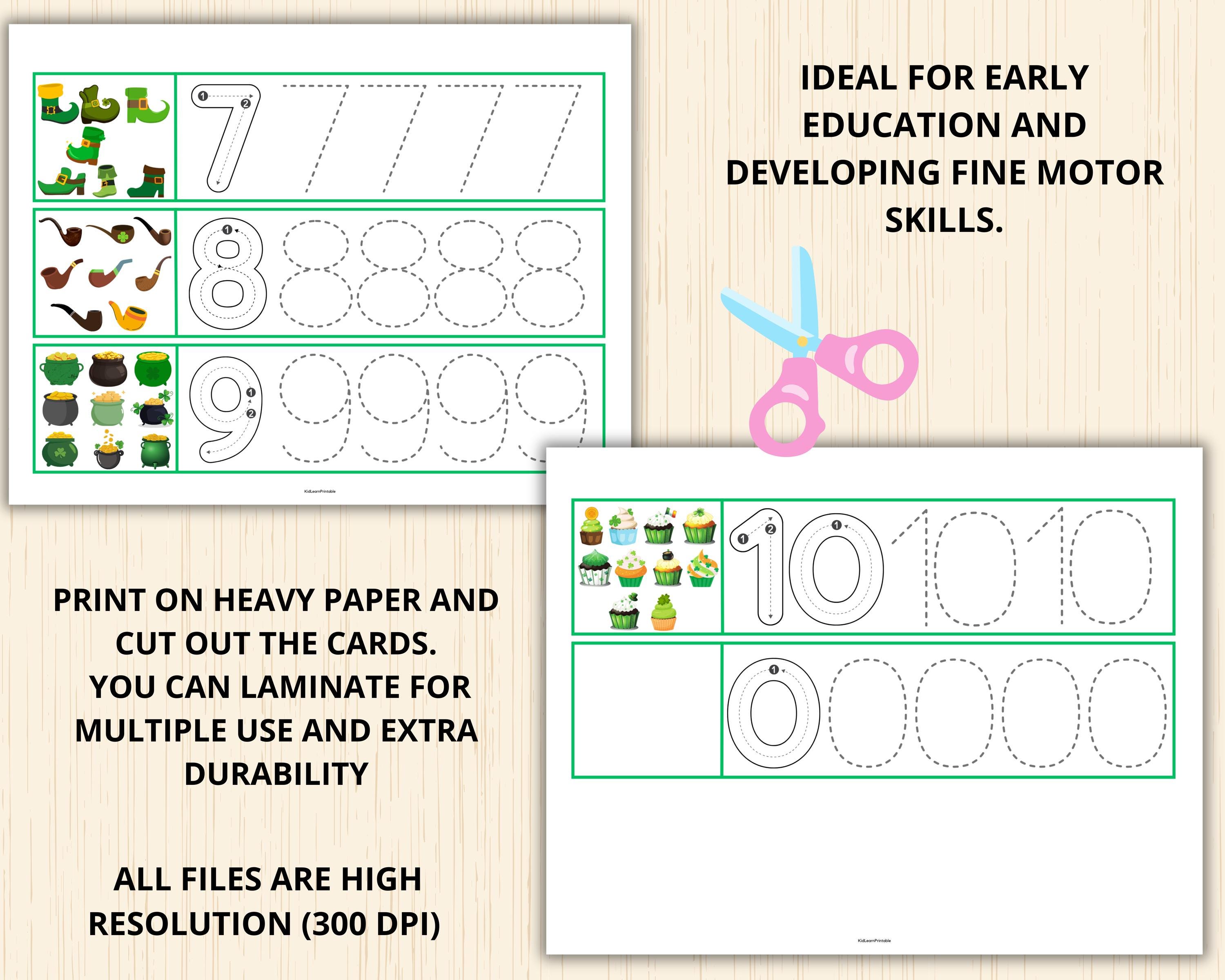 St. Patrick's Number Tracing,st Patricks Tracing Whorksheets,spring ...