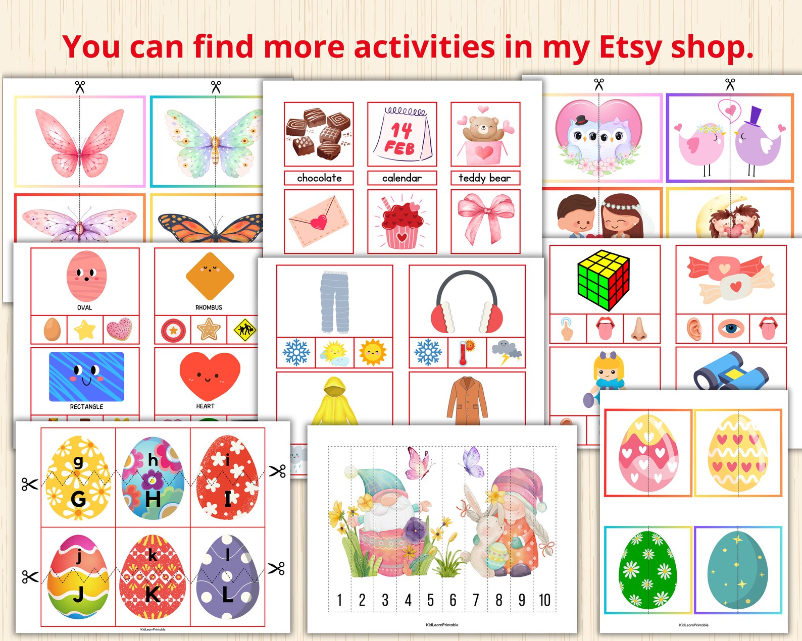 Easter Montessori Flashcards for Kids Easter Flash Cards Spring ...