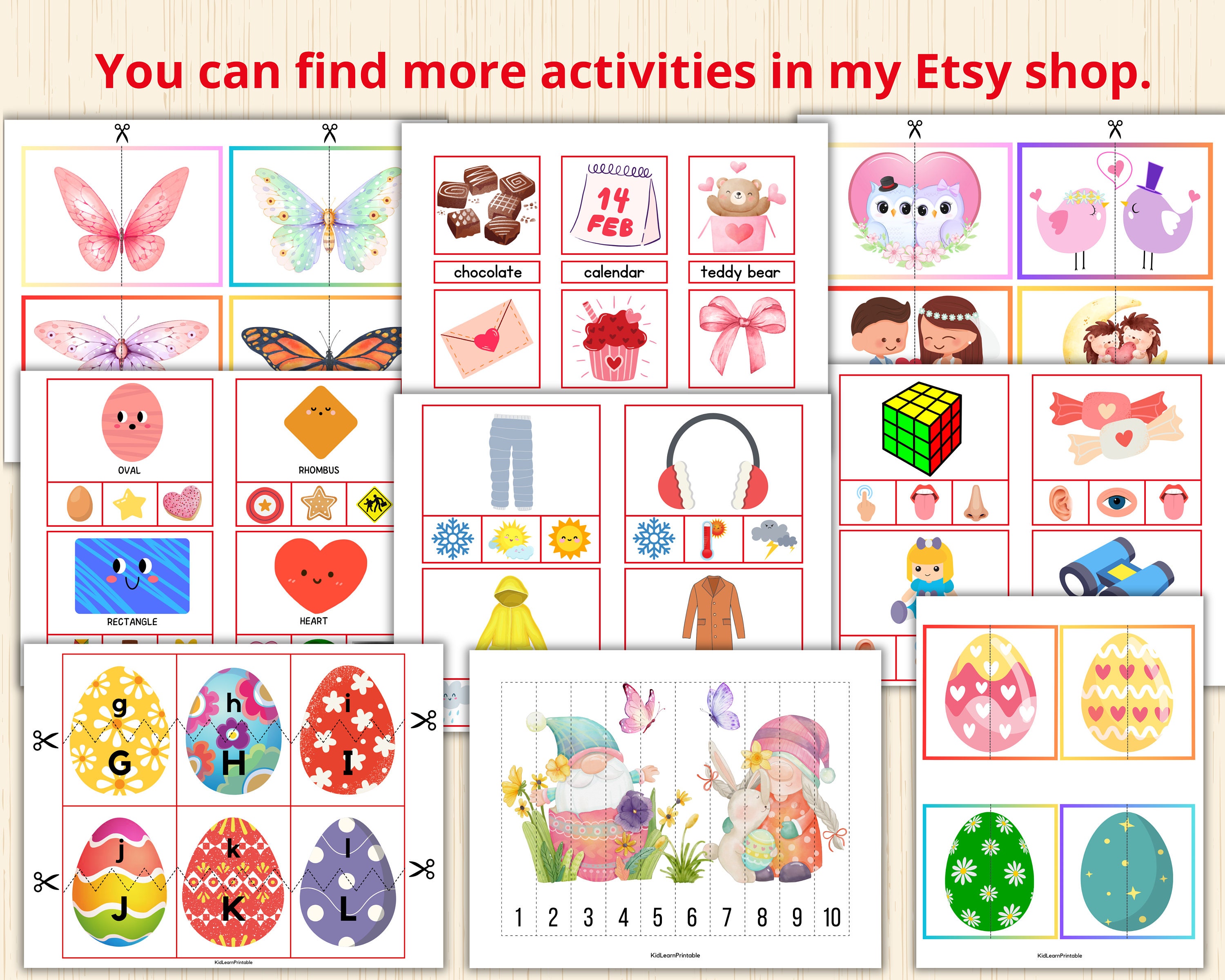 Easter Montessori Flashcards for Kids Easter Flash Cards Spring ...