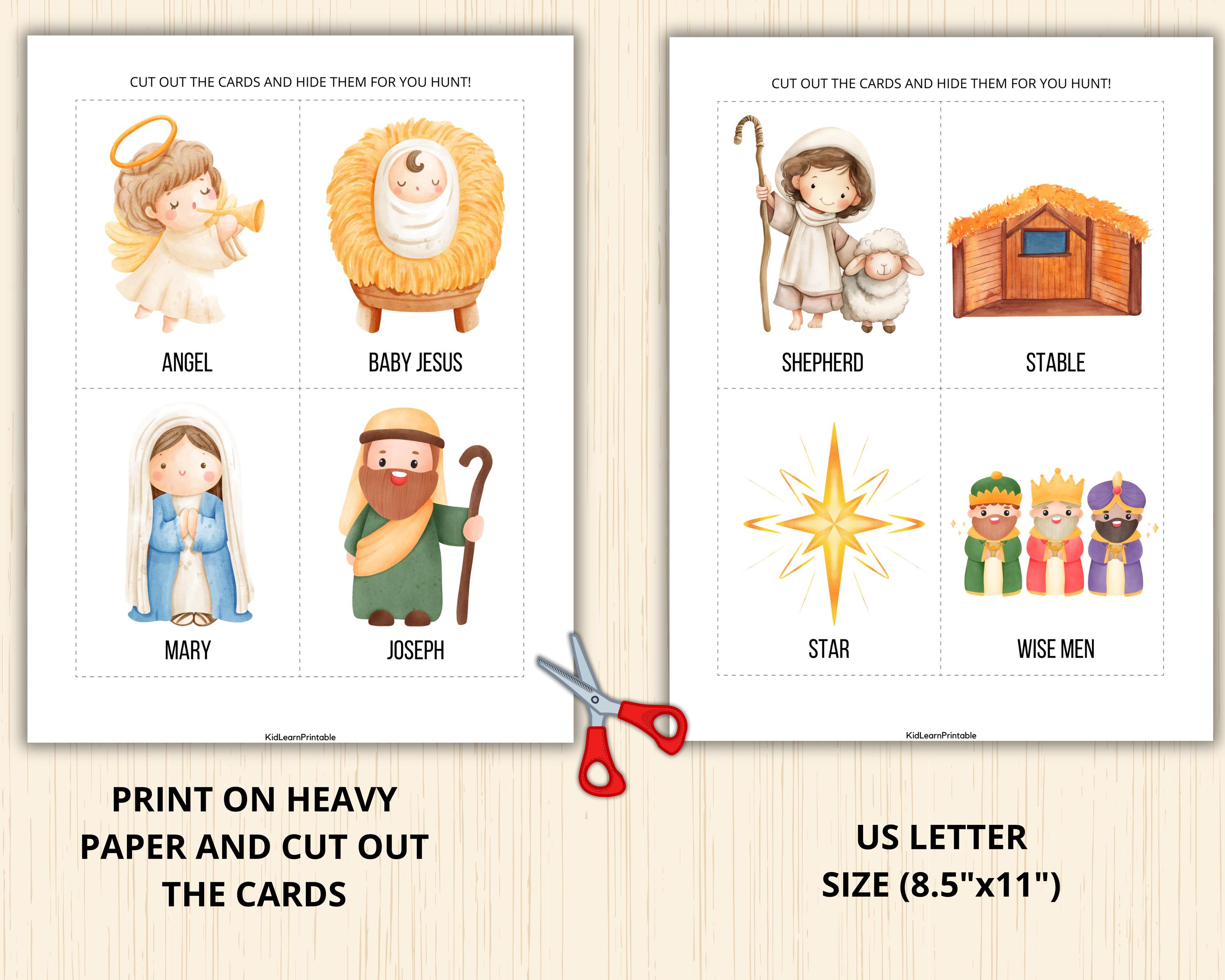 Nativity Scavenger Hunt,christmas Scavenger With Card,nativity Scene ...