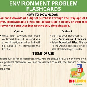Environment Day Flashcards,earth Day Activity for Kids,earth Day ...