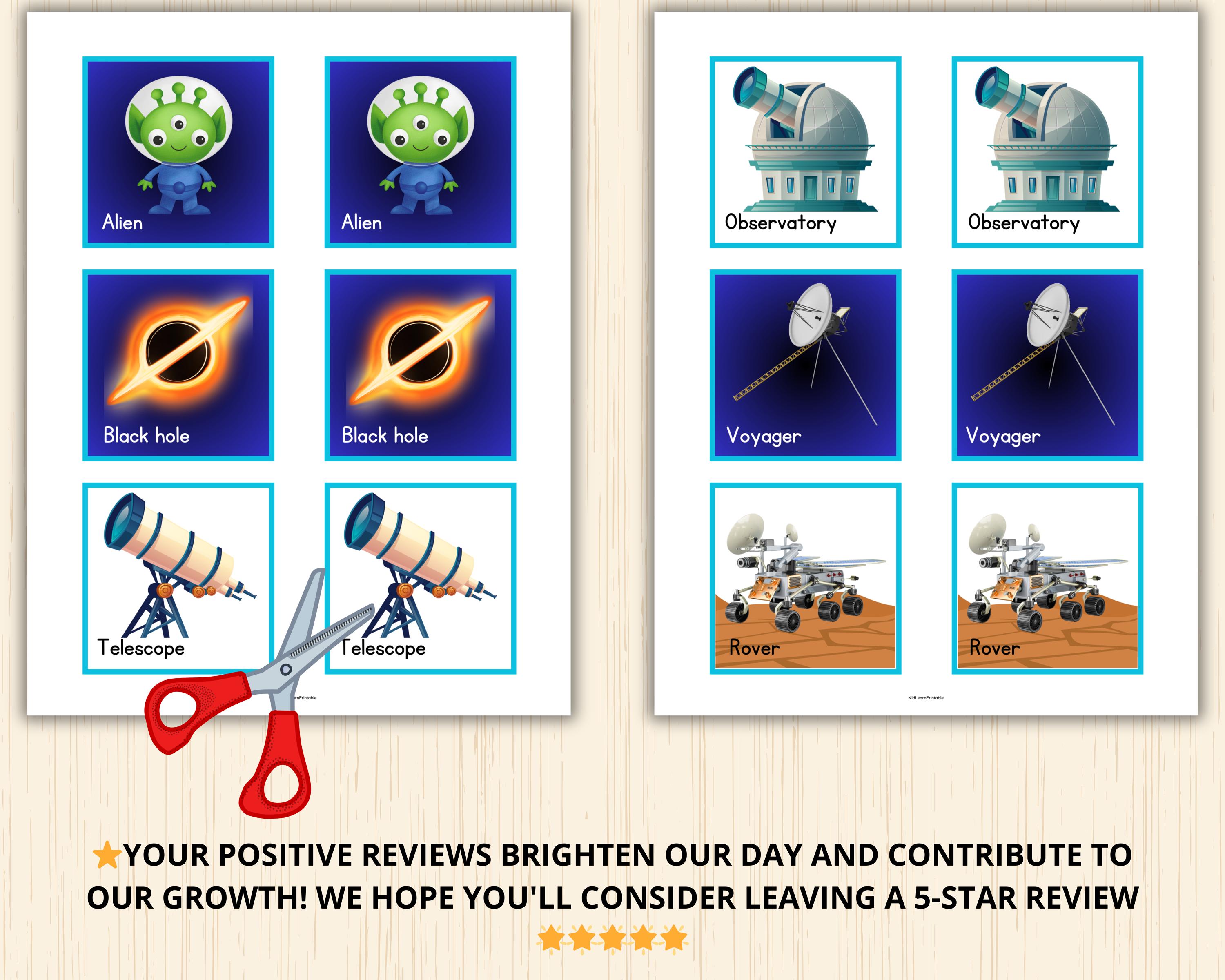 Space Memory Game,outer Space Matching Game,solar System Activity,space ...