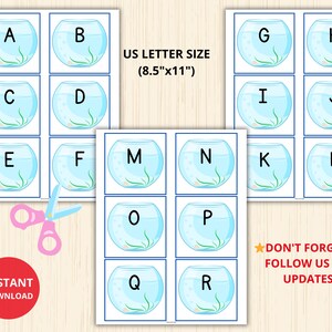 Fish Alphabet Match,ocean Animal Alphabet Matching,fish ABC Matching ...