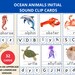 Ocean Animal Phonics Clip Cards, Beginning Sound Activity, Sea Animals ...