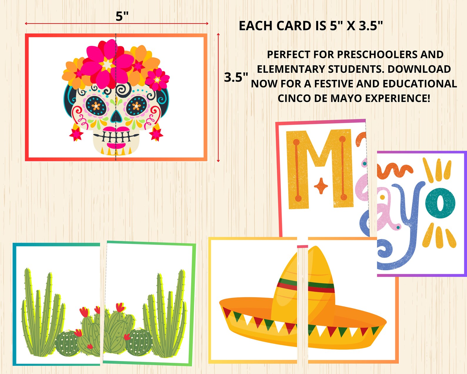 Cinco De Mayo Matching Game,preschool Activity,montessori,matching ...