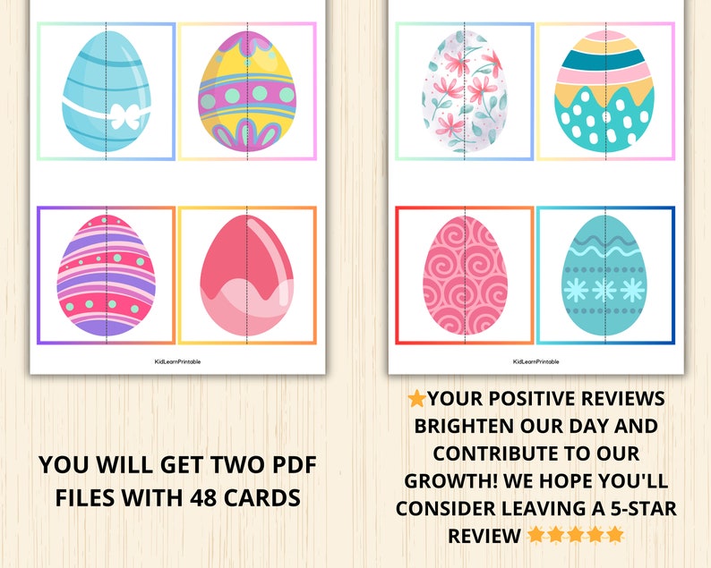 Easter Eggs Matching Game, Easter Egg Puzzle, Easter Eggs Symmetry ...