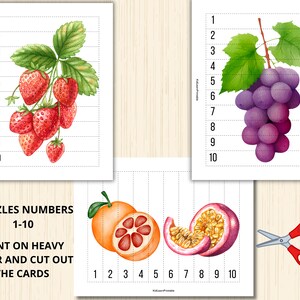 Fruits Puzzle Number Sequence,toddler Puzzle Pairs,fruit Matching ...