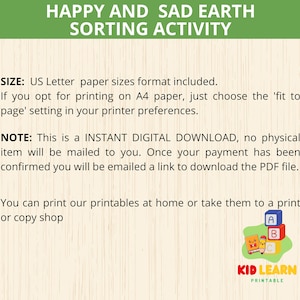 Happy Earth Sad Earth Sorting Activity,earth Day Montessori Preschool ...