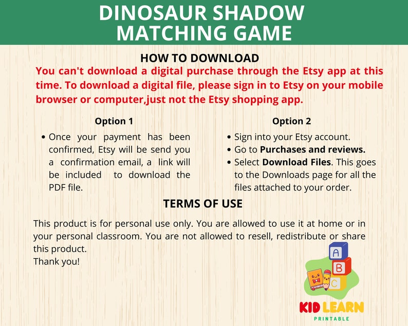 Dinosaur Shadow Matching Game,dinosaur Matching,dinosaur Montessori ...