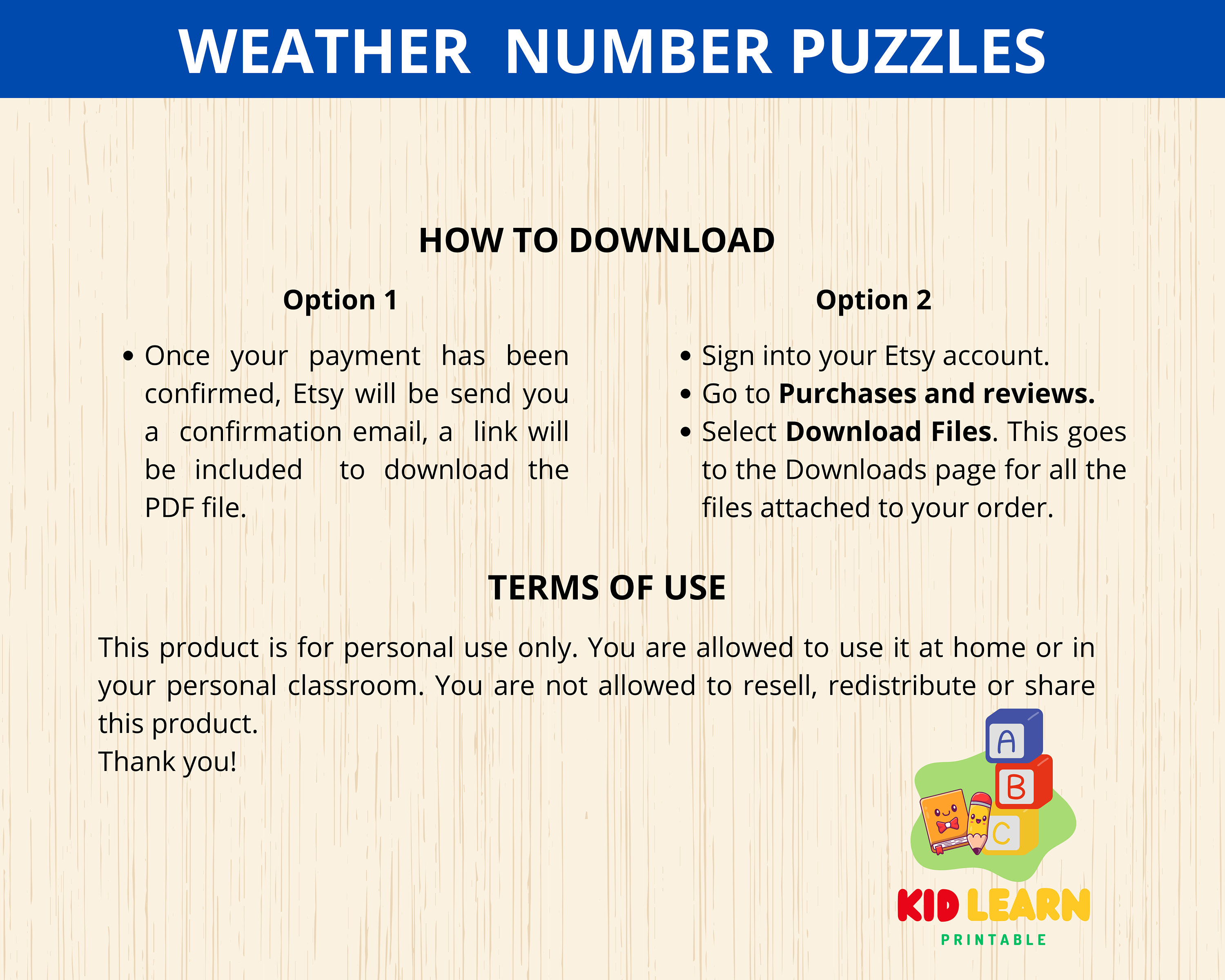 Weather Number Matching,printable Puzzle,counting Activity,preschool ...