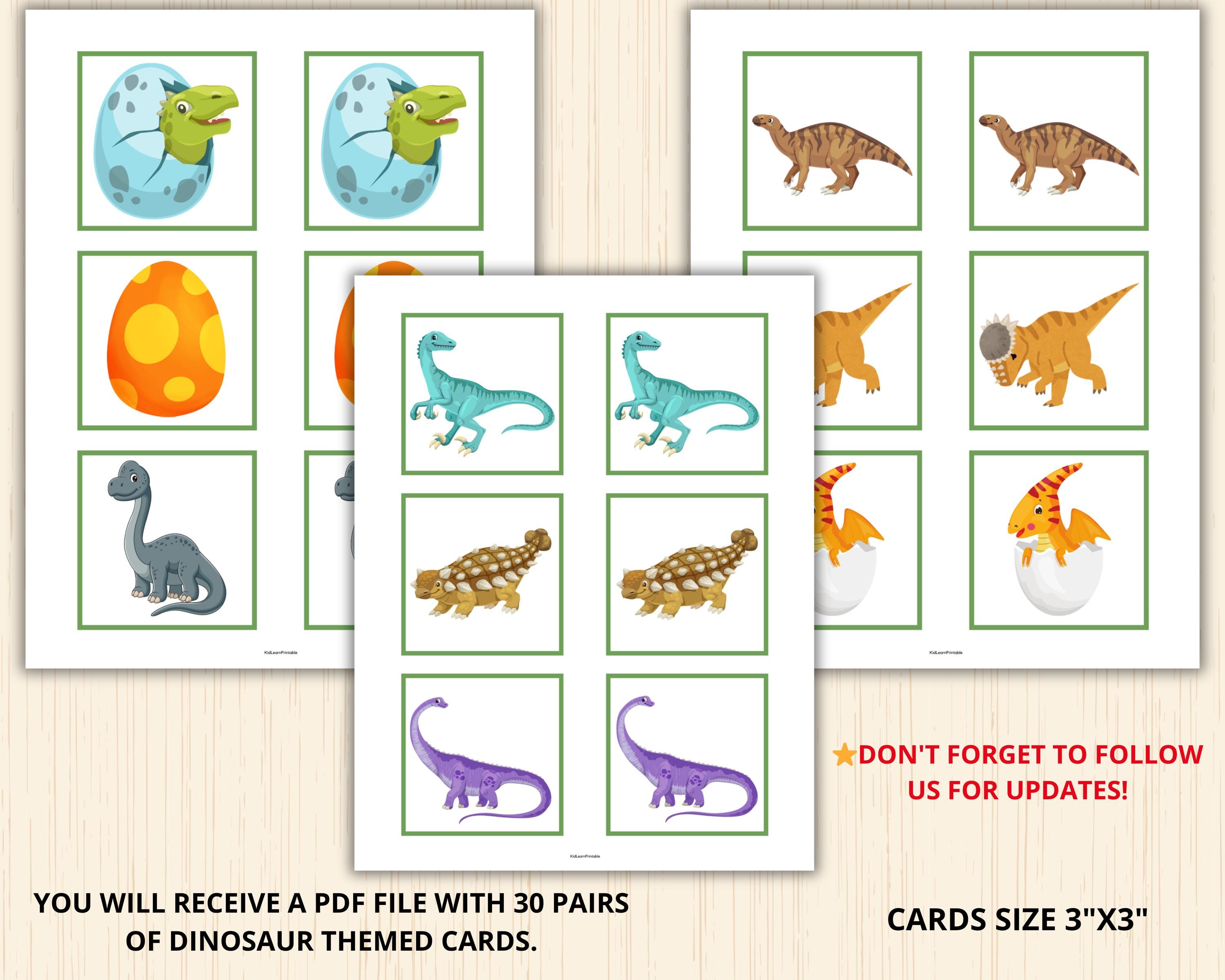 Dinosaur Memory Game,dinosaur Matching Game,dinosaur Birthday Game ...