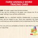 Farm Animals Word Tracing Cards,farm Words Tracing,farm Montessori,farm ...