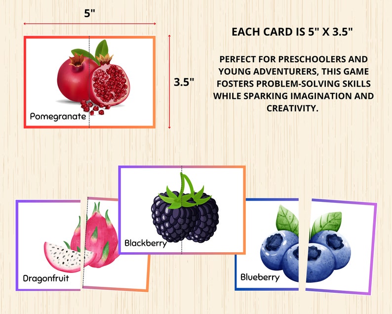Fruit Puzzles,fruits Matching Cards Game,symmetry Puzzle,symmetry ...
