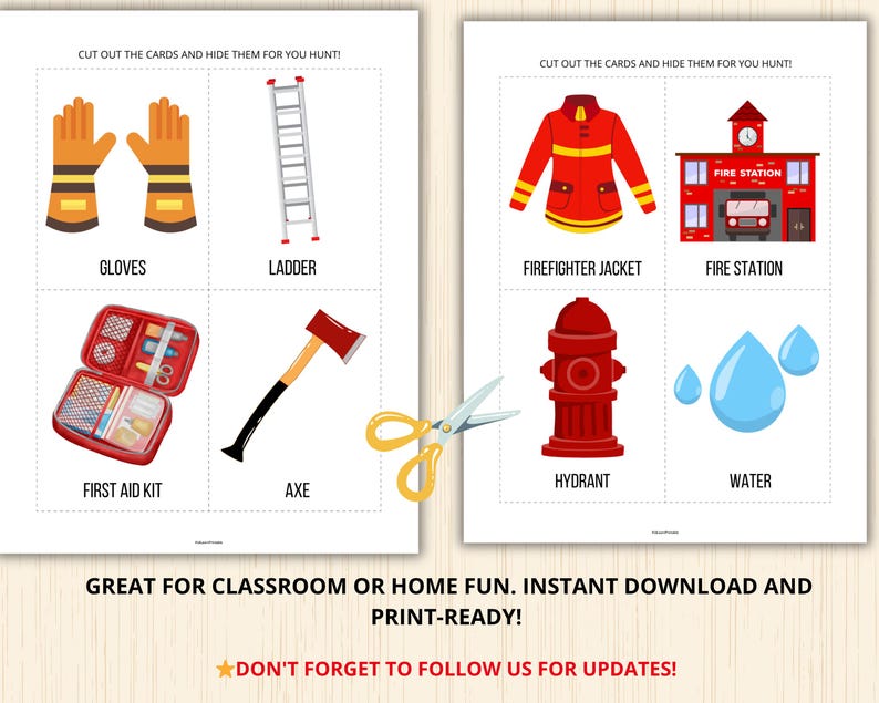 Fire Station Scavenger Hunt,firefighter Treasure Hunt,fire Party Theme ...