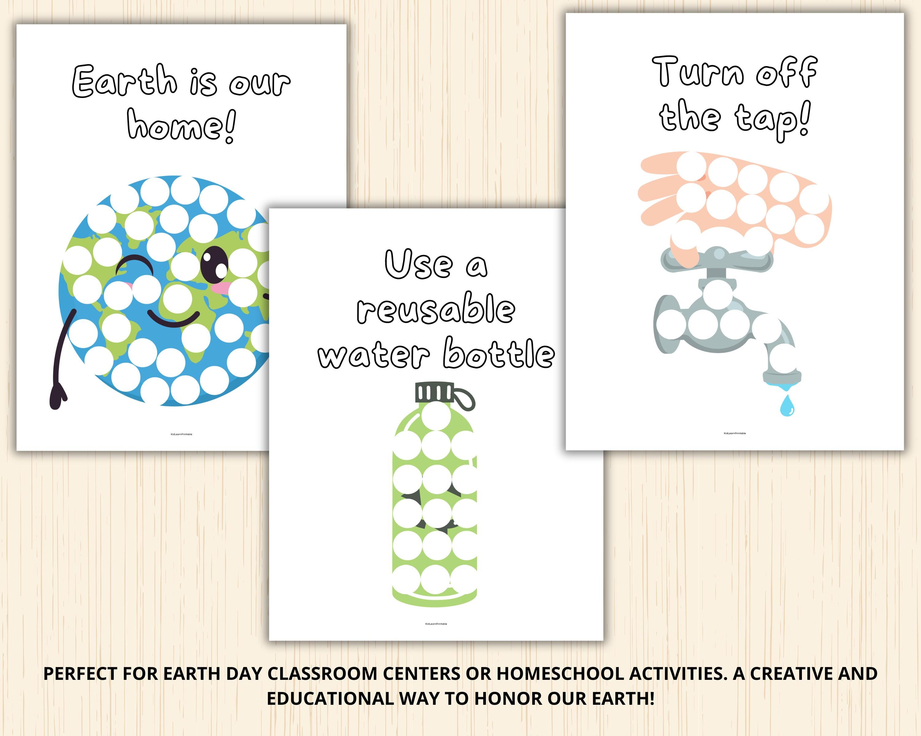 Earth Day Dot Marker,earth Day Do A Dot Page,nature Dot Activity,dot ...