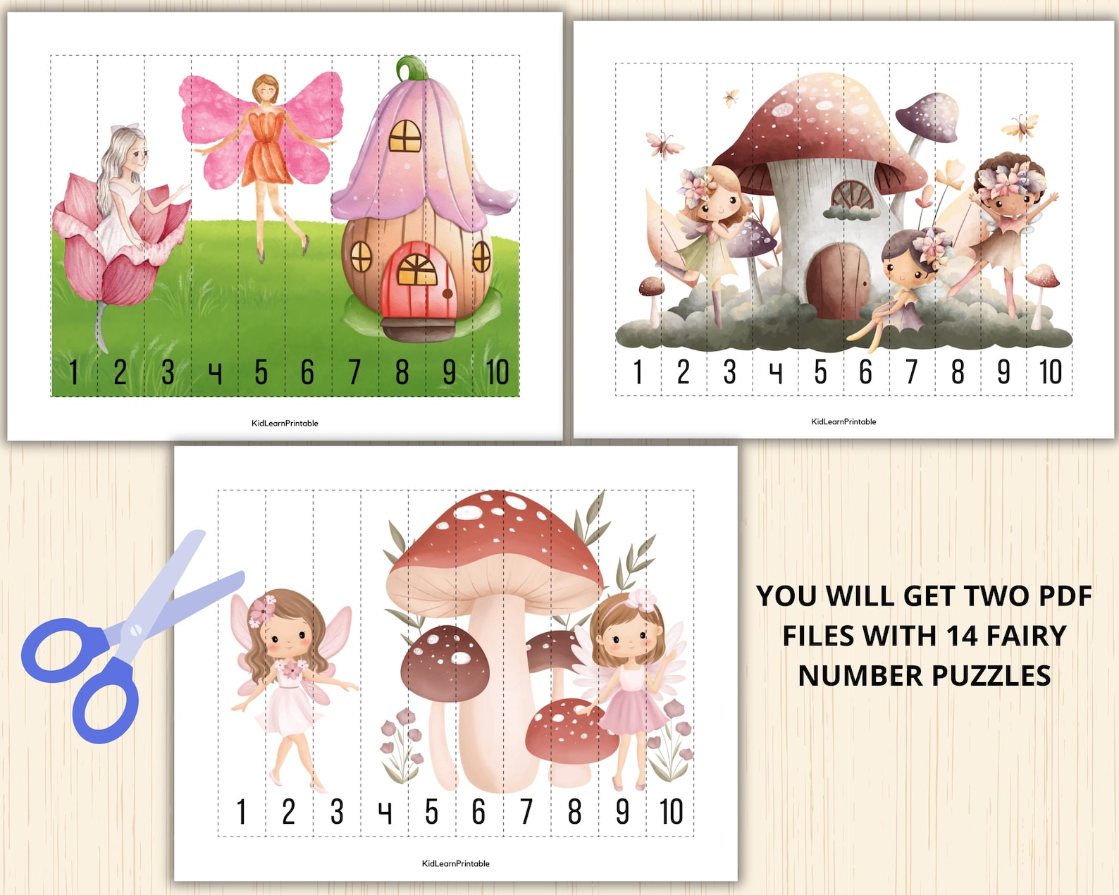 Fairy Tale Puzzle,spring Number Sequence Puzzle,fairy Number Puzzles ...