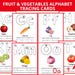 Fruit Alphabet Tracing Cards,alphabet Tracing Worksheets,fruits and ...