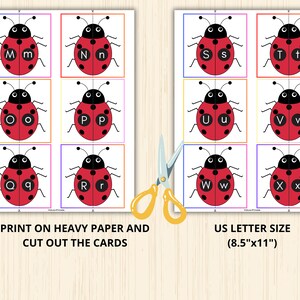 Ladybug Letter Match, Preschool Letters,alphabet Matching Game,alphabet ...