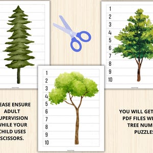 Tree Puzzle Kids,montessori Fall Wooden Puzzle,fall Number Sequence ...