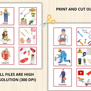 Professions Matching Activity,job Associations,occupation Puzzle,job ...