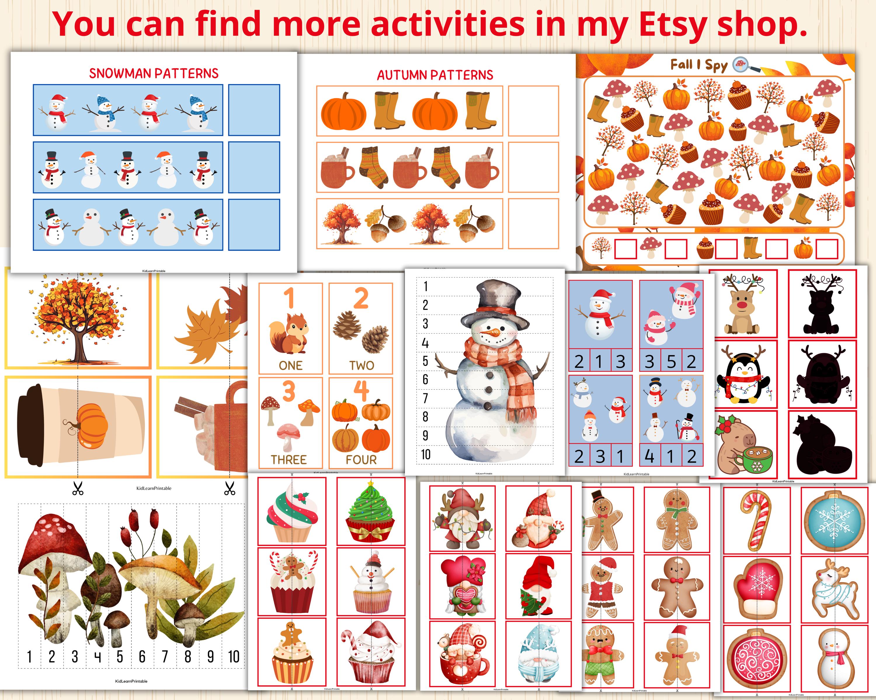 Snowman Count and Clip Cards,counting Snowman Cards,montessori Cards ...