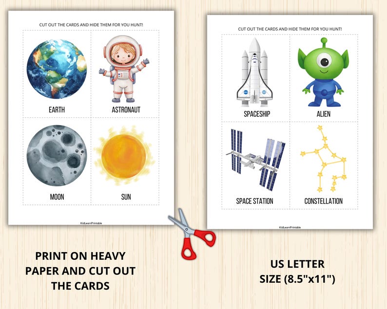 Space Scavenger Hunt,outer Space Treasure Hunt,galaxy Universe Activity ...