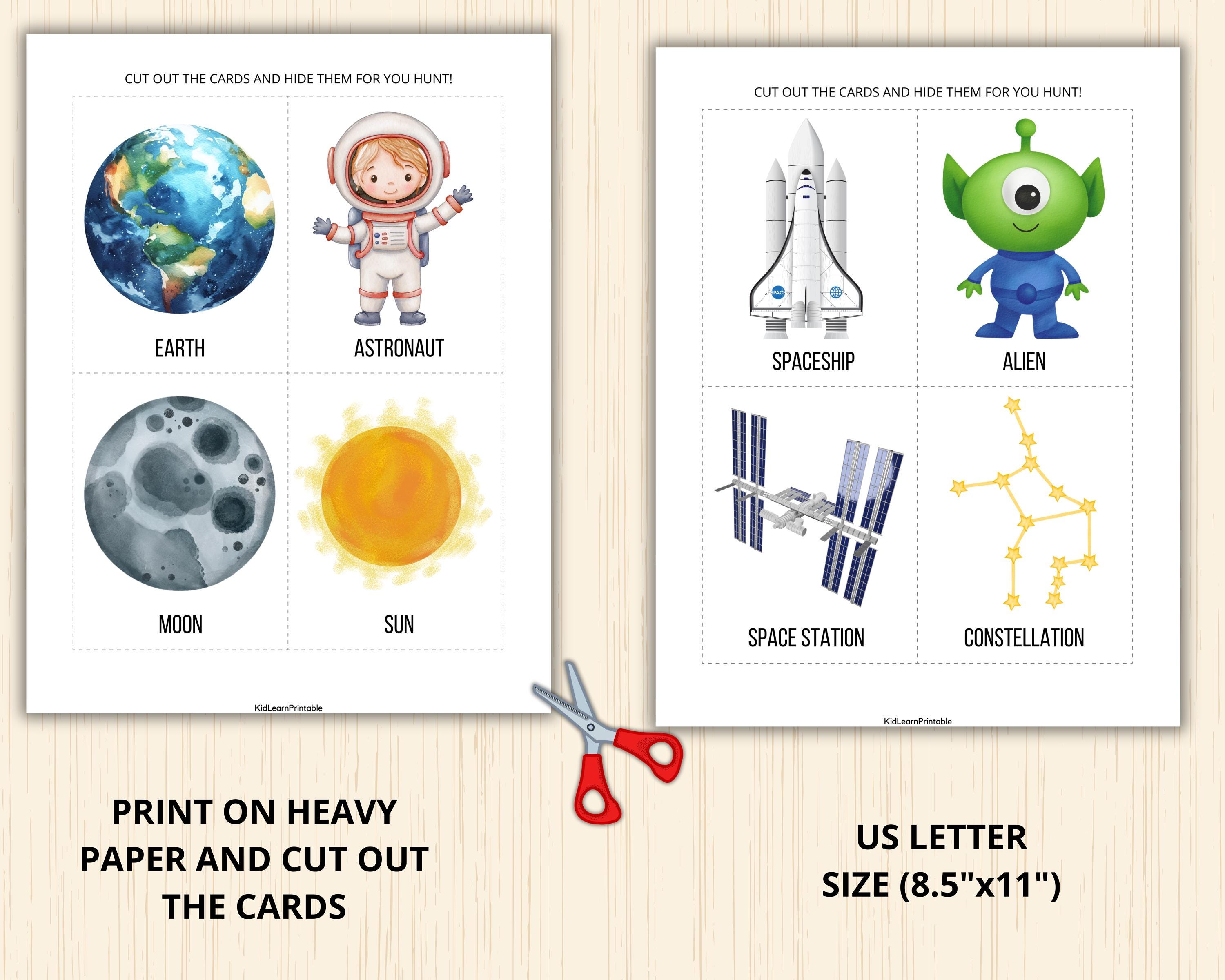 Space Scavenger Hunt,outer Space Treasure Hunt,galaxy Universe Activity ...