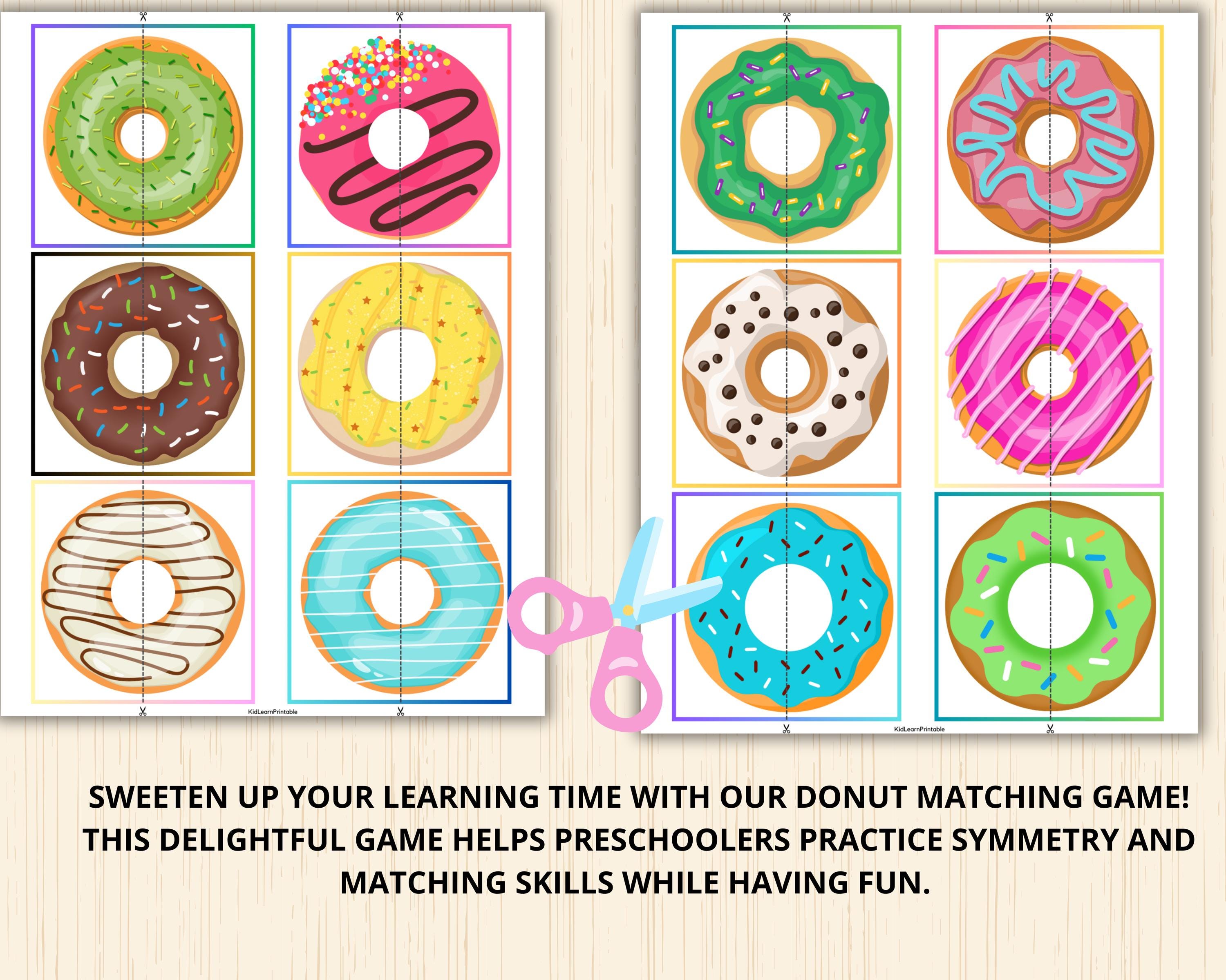 Donut Matching Game,donut Symmetry Puzzles,match the Donut,match Halves ...