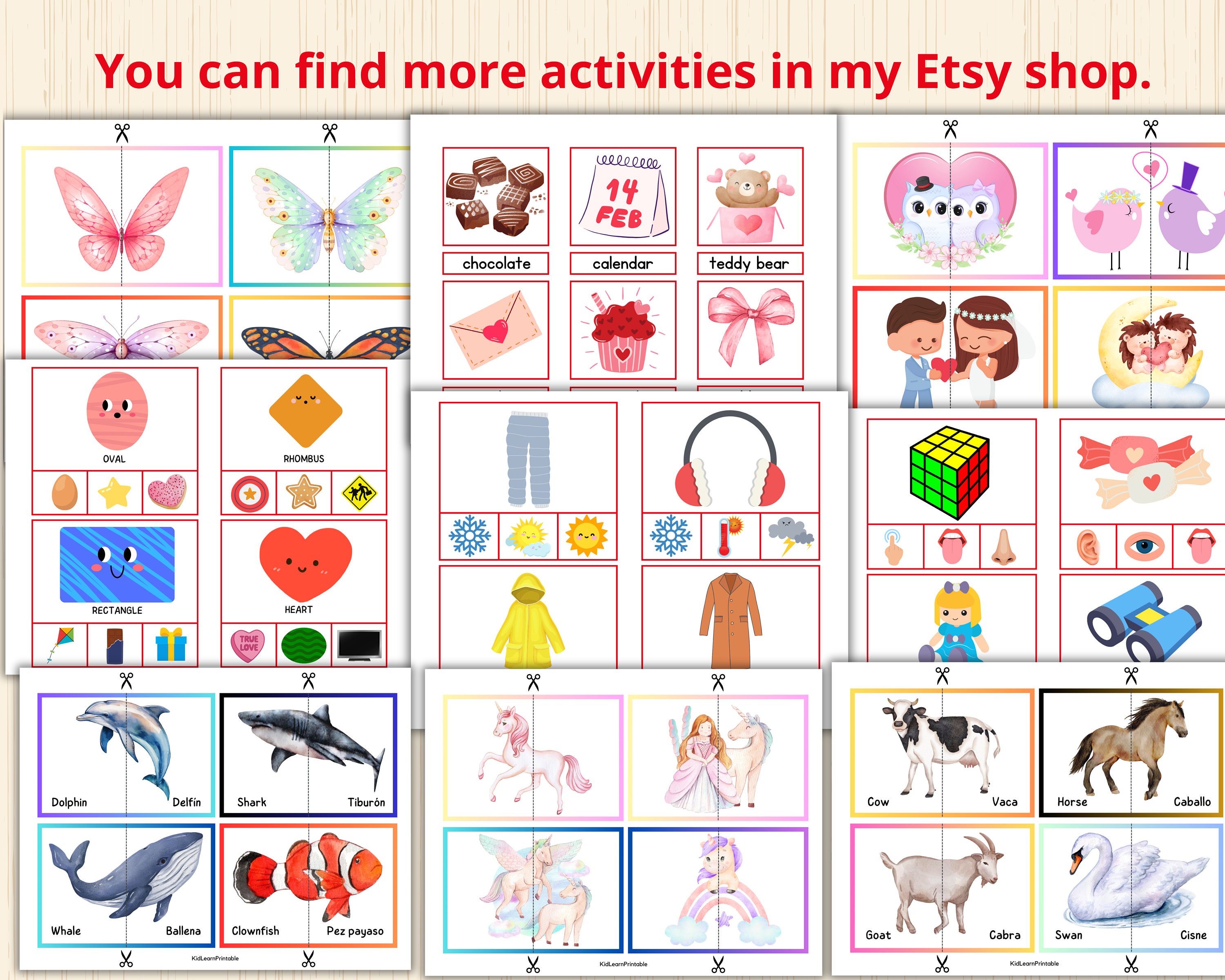 Ocean Animal Phonics Clip Cards, Beginning Sound Activity, Sea Animals ...